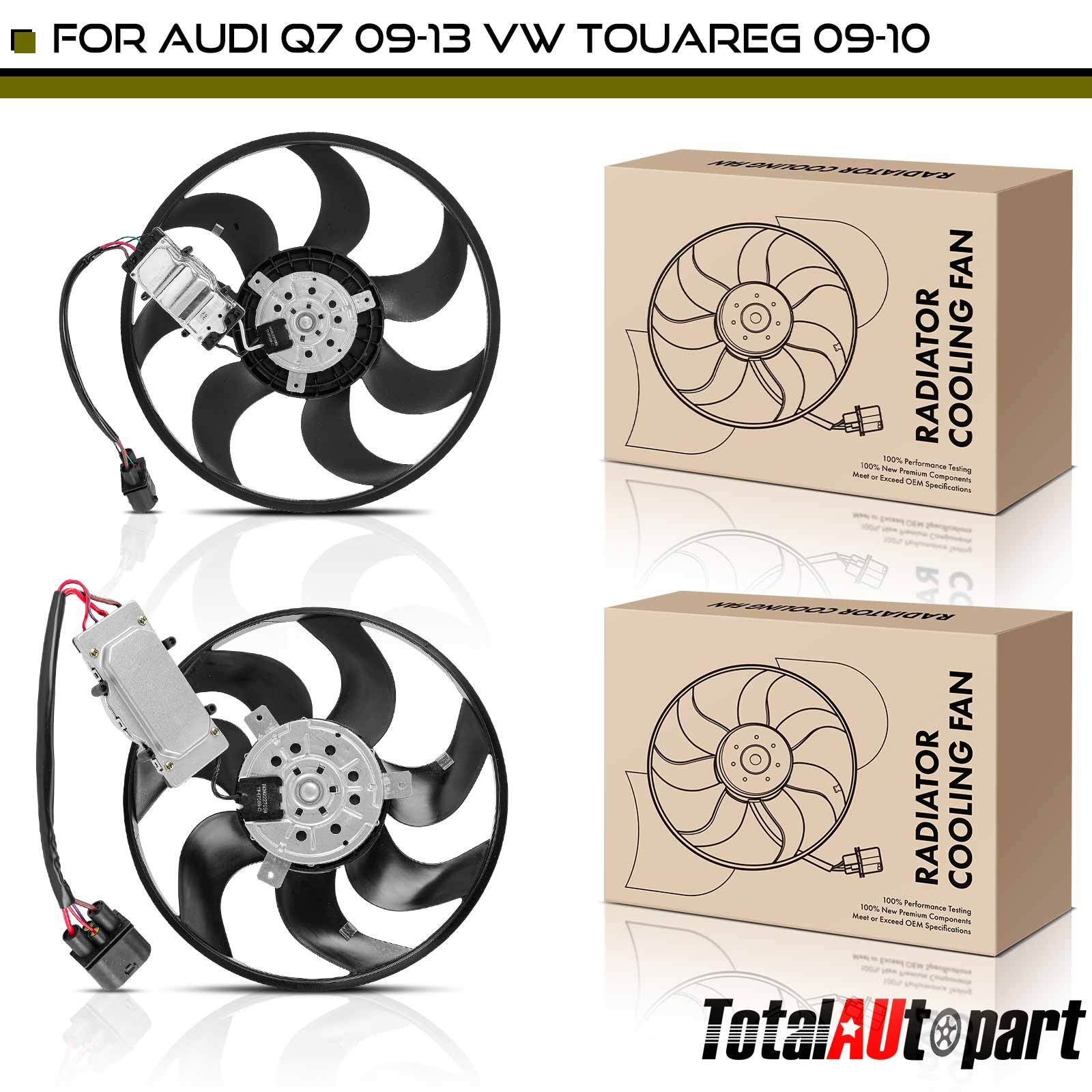 2x Radiator Cooling Fan Assembly for Audi Q7 09-13 VW Touareg 09-10 V6 ...