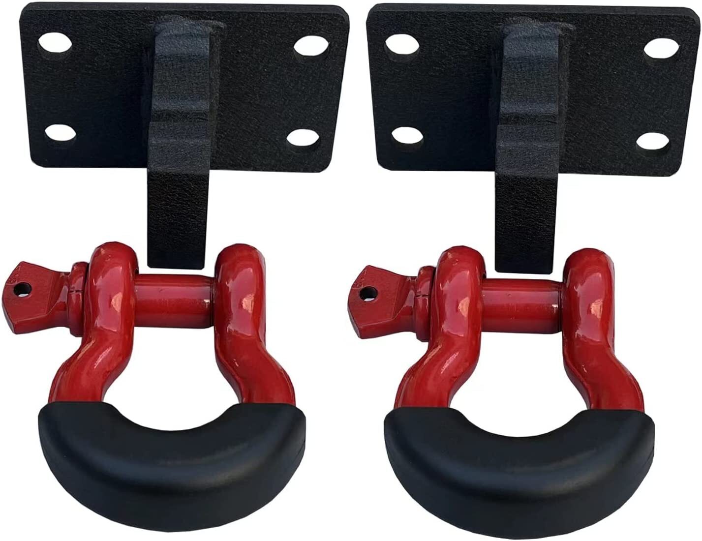Front Tow Hook Mount Bracket & D-Ring Shackles For 2010-2020 Dodge Ram ...