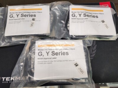 3M Scott Model 742 Twin Filters/Cartridges G, Y Series, 7422-GA1, NEW ...