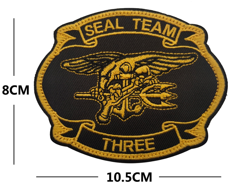 4"(10cm) NAVY USN SEALS SEAL TEAM 3 EMBROIDERED PATCH | eBay