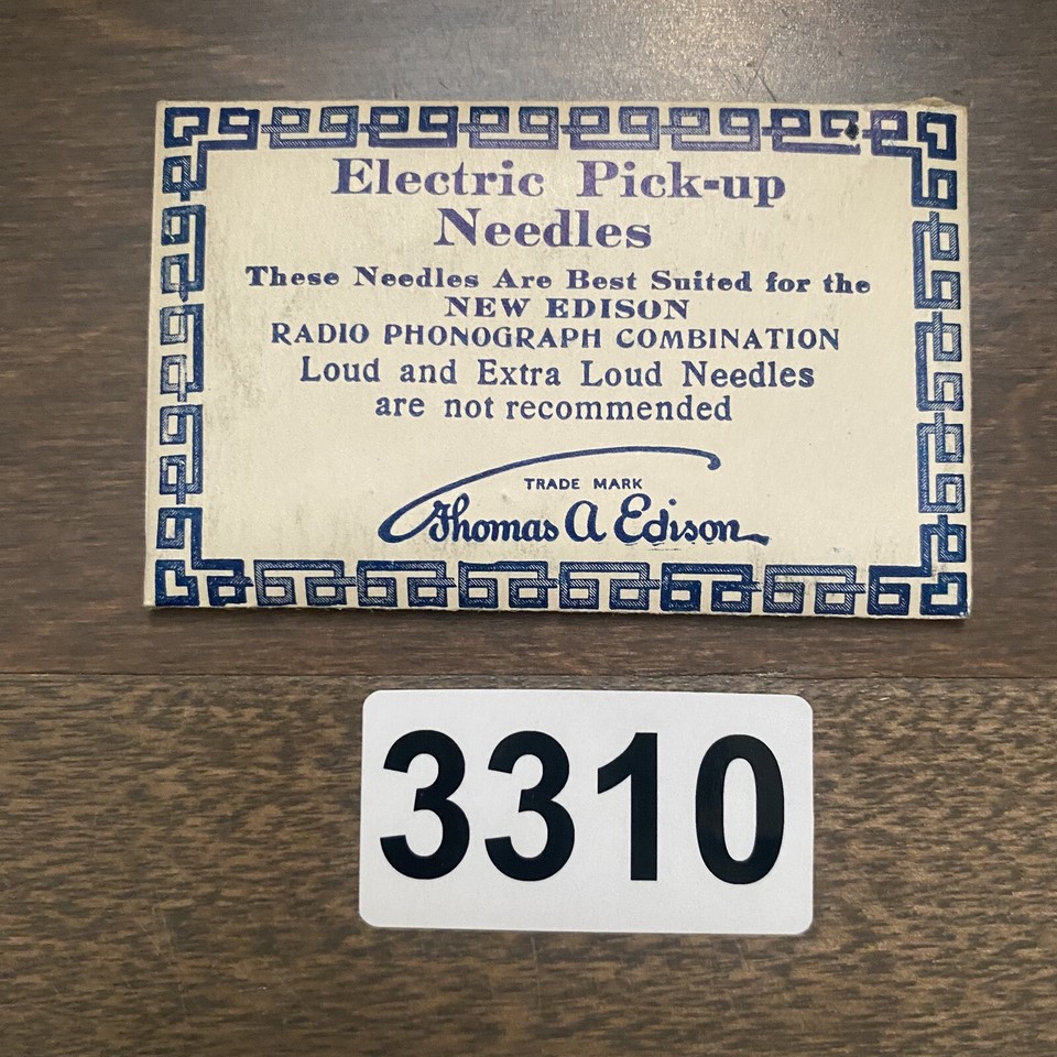 Thomas Edison Gramophone Phonograph Needle Packet Sealed With Needles ...
