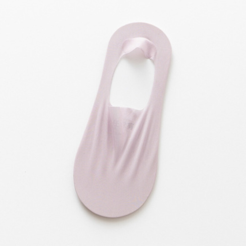 Women's Sock Slippers Ice Silk Solid Color Mouth Mesh Breathable Socks ...