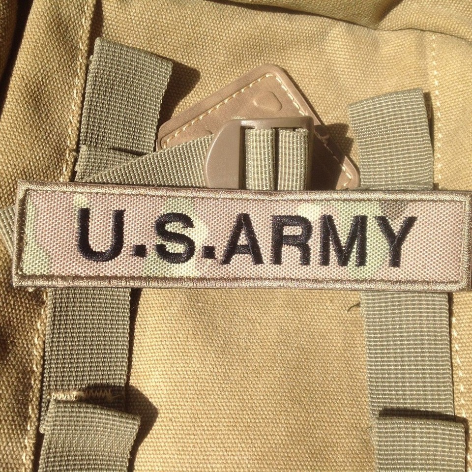 U.S. ARMY TAB USA TACTICAL MILITARY HOOK LOOP PATCH EMBROIDERED BADGE ...