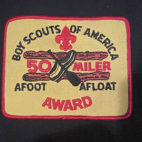 VTG 50 Miler Afoot Afloat Award Boy Scouts of America BSA Patch 5" x 4 ...