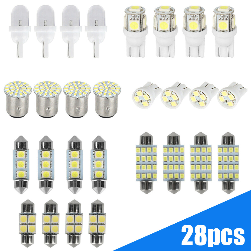 Car Interior LED Light Bulbs Kit For Dome License Plate Lamp White ...