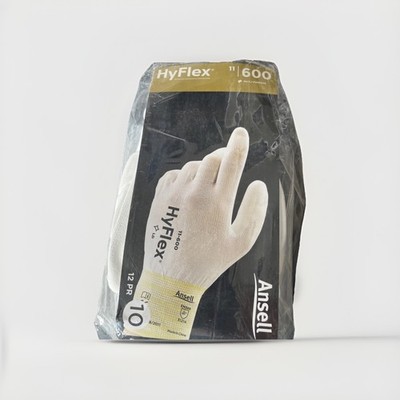 12 Pairs Ansell HyFlex 11-600 Work Gloves Size 10 | Palm Coated ...