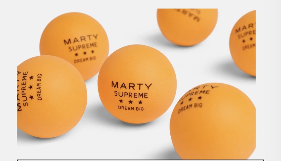 A24 Marty Supreme 70mm Ping Pong Balls (Sleeve of 6) - NYC Exclusive ...