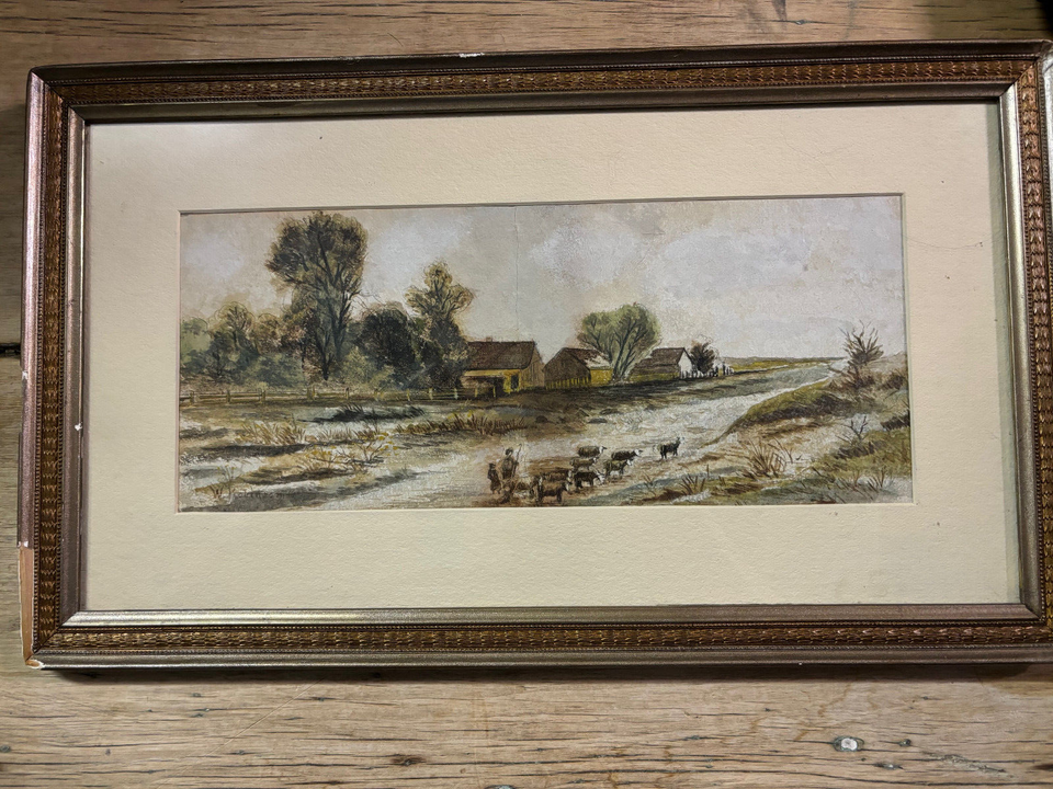 Original Watercolor painting on board W. Robinson 1835-1892 British ...