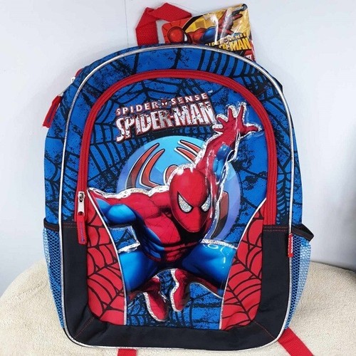 SPIDERMAN Backpack NEW Full Size Canvas Book Bag Spider -Man Spider ...