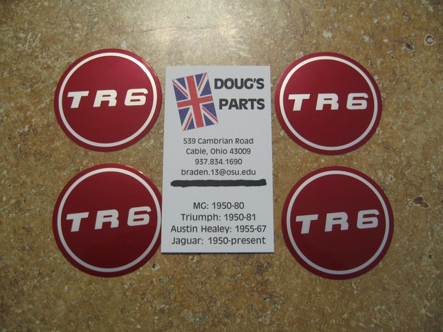 Triumph Tr6 Center Cap Decals Set of Four for sale online | eBay