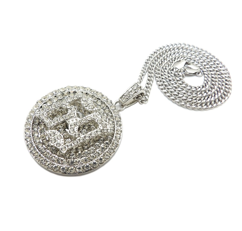 NEW ICED 69 SPINNER PENDANT WITH 24" 3mm CUBAN CHAIN | eBay