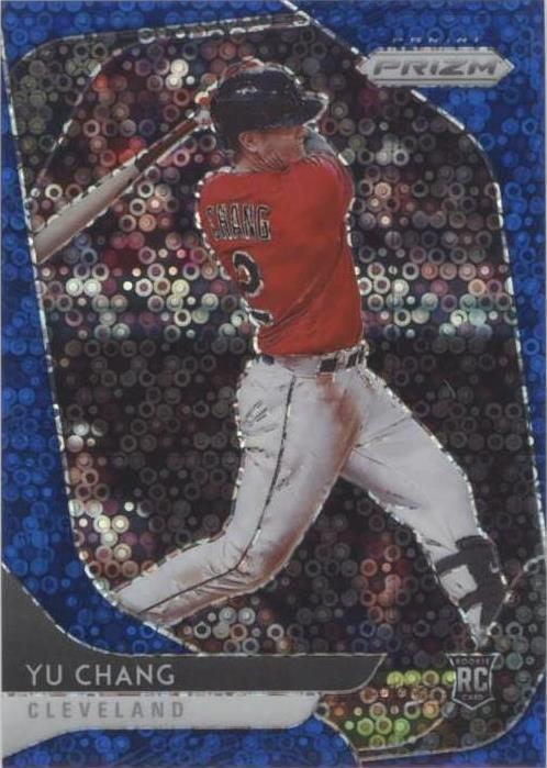 2020 Panini Prizm - Tier II Yu Chang #171 Quick Pitch Blue Donut Circle ...