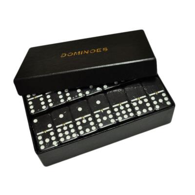 Domino Double Nine 9 Black Jumbo Tournament Pro Size Spinners Arcadian ...