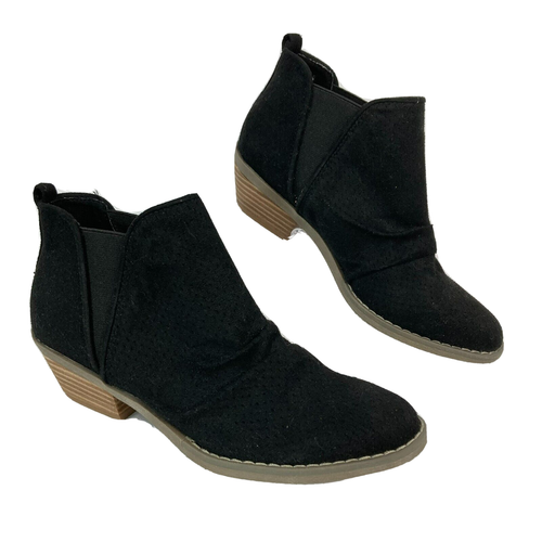 Report Boots Womens Sz 6.5 Black Perforated Suede Leather Pull On ...