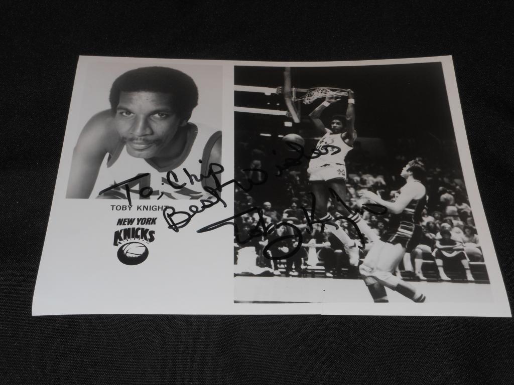 New York Knicks Toby Knight Signed Team Issued 8x10 Signed Photo RARE ...