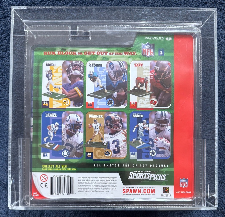 McFarlane NFL Series 1 Emmitt Smith Cowboys Clean Blue Variant | AFA ...
