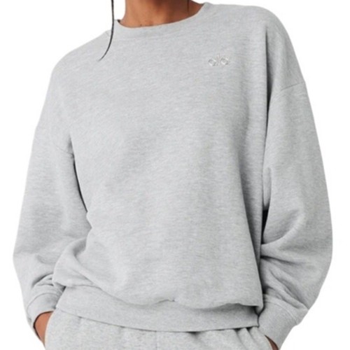 Alo Accolade Crew Neck Pullover Sweatshirt Oversized Boxy Unisex ...