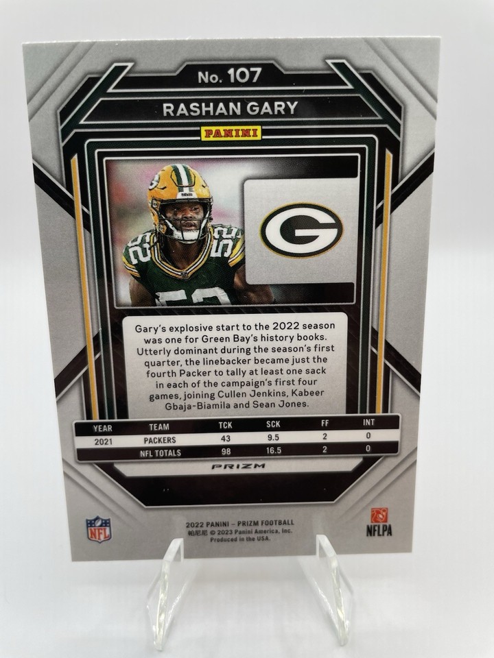 2022 Panini Prizm - Rashan Gary #107 No Huddle Prizm | eBay