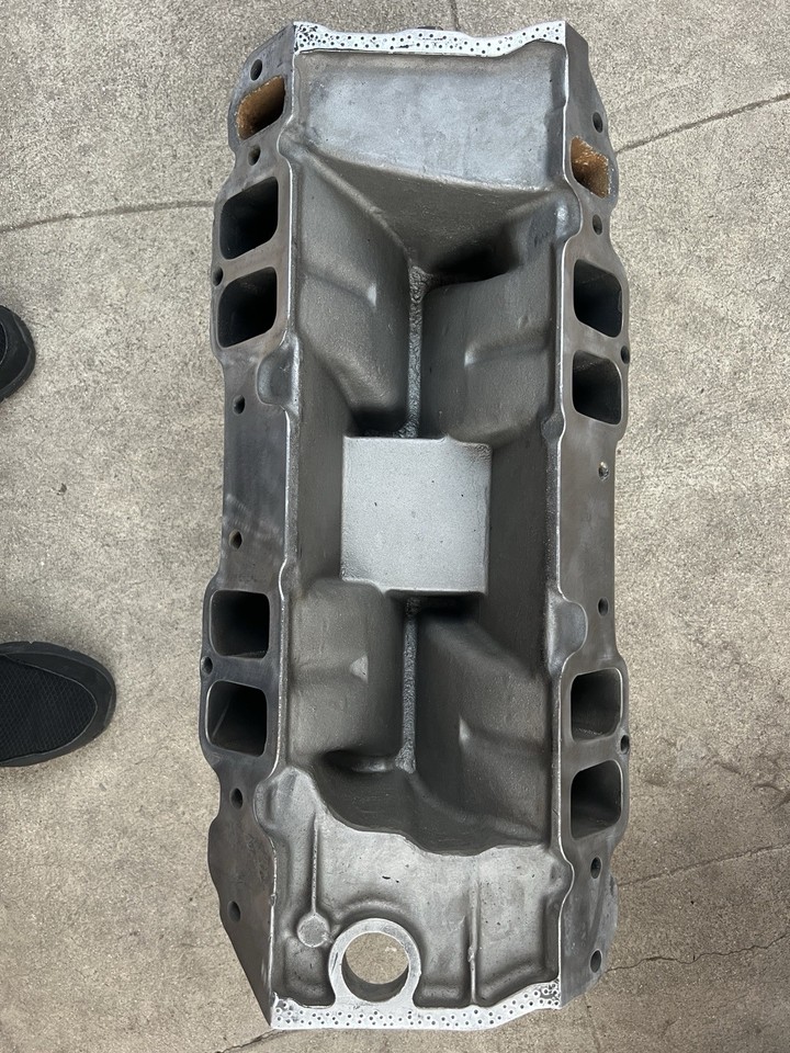 Vintage Weiand BBC Rectangle Port 1x4 Tunnel Ram Intake Manifold | eBay