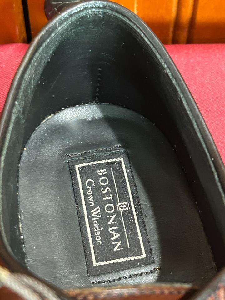 Vintage Bostonian Crown Windsor Burgundy Shell Cordovan Blucher Shoes ...