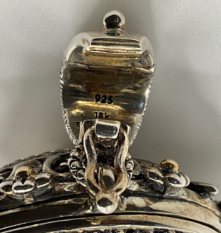 RARE Barbara Bixby Sterling Silver 18K White Topaz Photo Locket ...