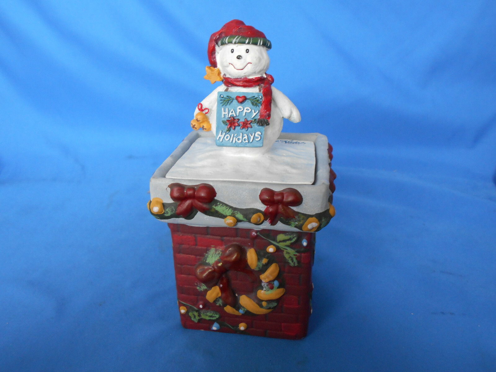 Kathy Hatch Collection Snowman Chimney Candle - Happy Holidays - 2001 ...