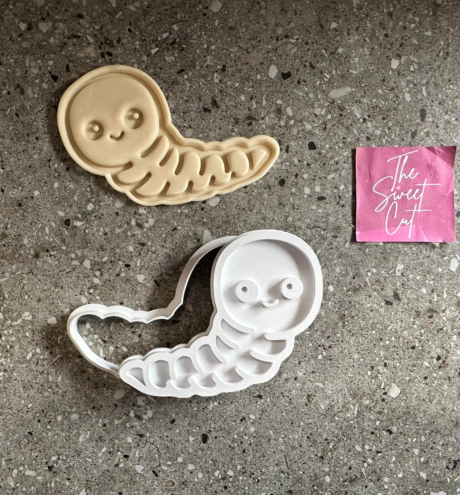 Worm cookie cutter and stamp | eBay Australia