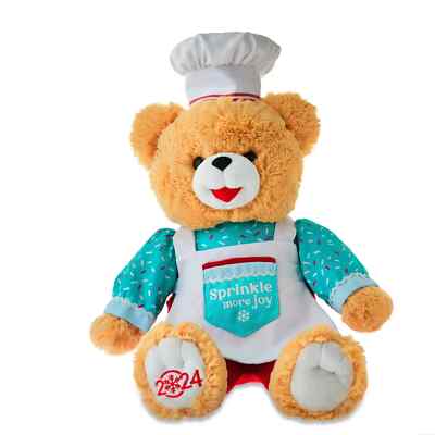 15" Holiday Time 2024 CHRISTMAS TEDDY BEAR Tan Bakery Sprinkles BOY New ...