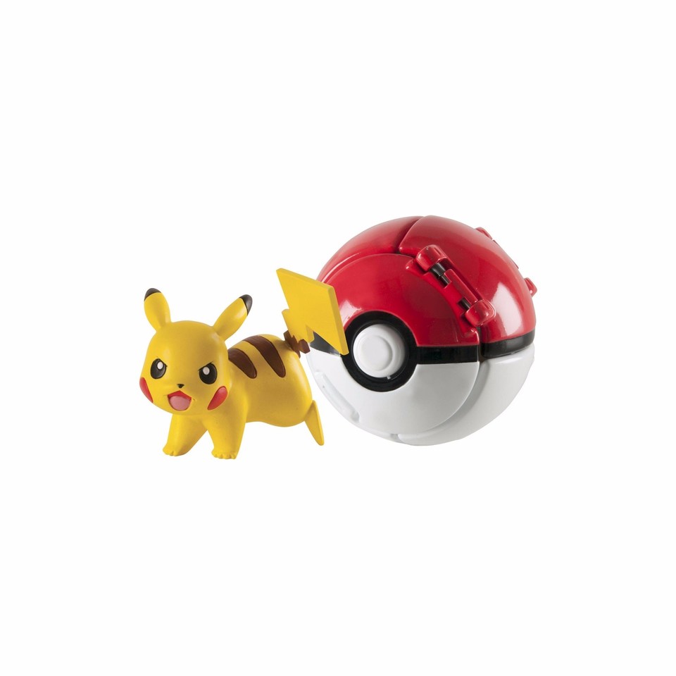 Pokemon Throw 'N' Pop Pokeball Pops Open Pikachu & Poke Ball New in ...