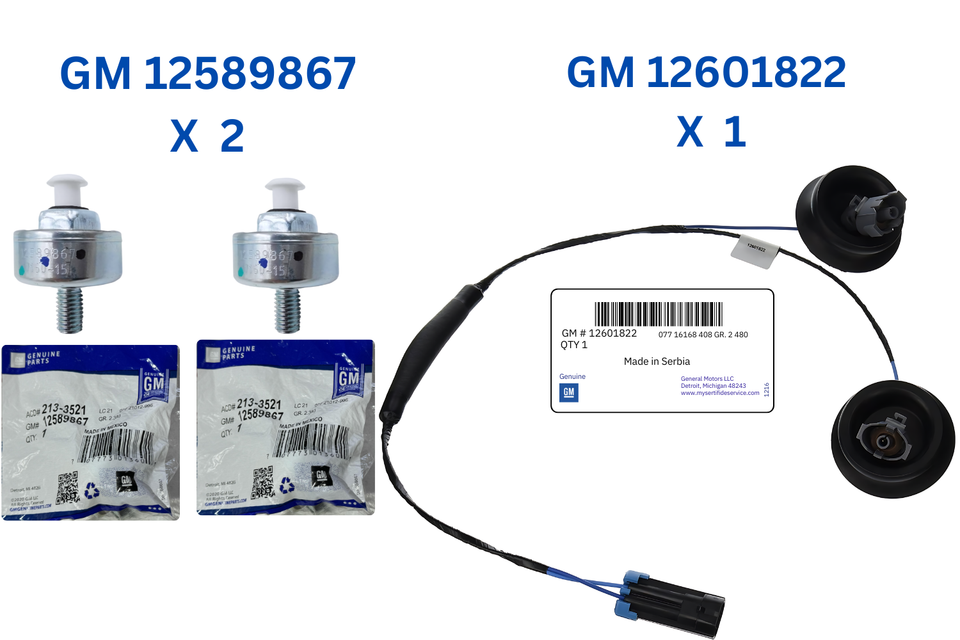 12589867 Genuine GM Chevrolet Cadillac GMC knock sensor and harness ...