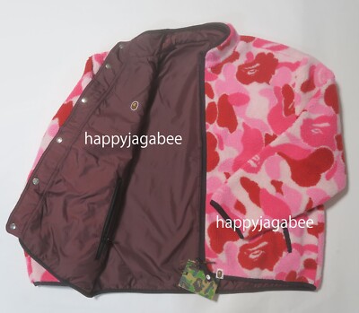 A BATHING APE Men's ABC CAMO BOA RIPSTOP REVERSIBLE JACKET A BATHING APE Men's ABC CAMO BOA RIPSTOP REVERSIBLE JACKET