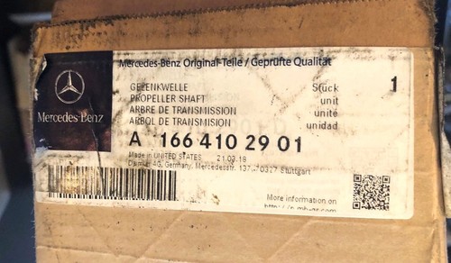 2016 2017 MERCEDES GLE400 4Matic PROP DRIVE SHAFT, PART# 1664102901 ...