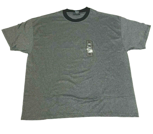 New Men's Gray/Black Basic Editions Short Sleeve T-Shirt - Size XL * Cotton/Poly | eBay