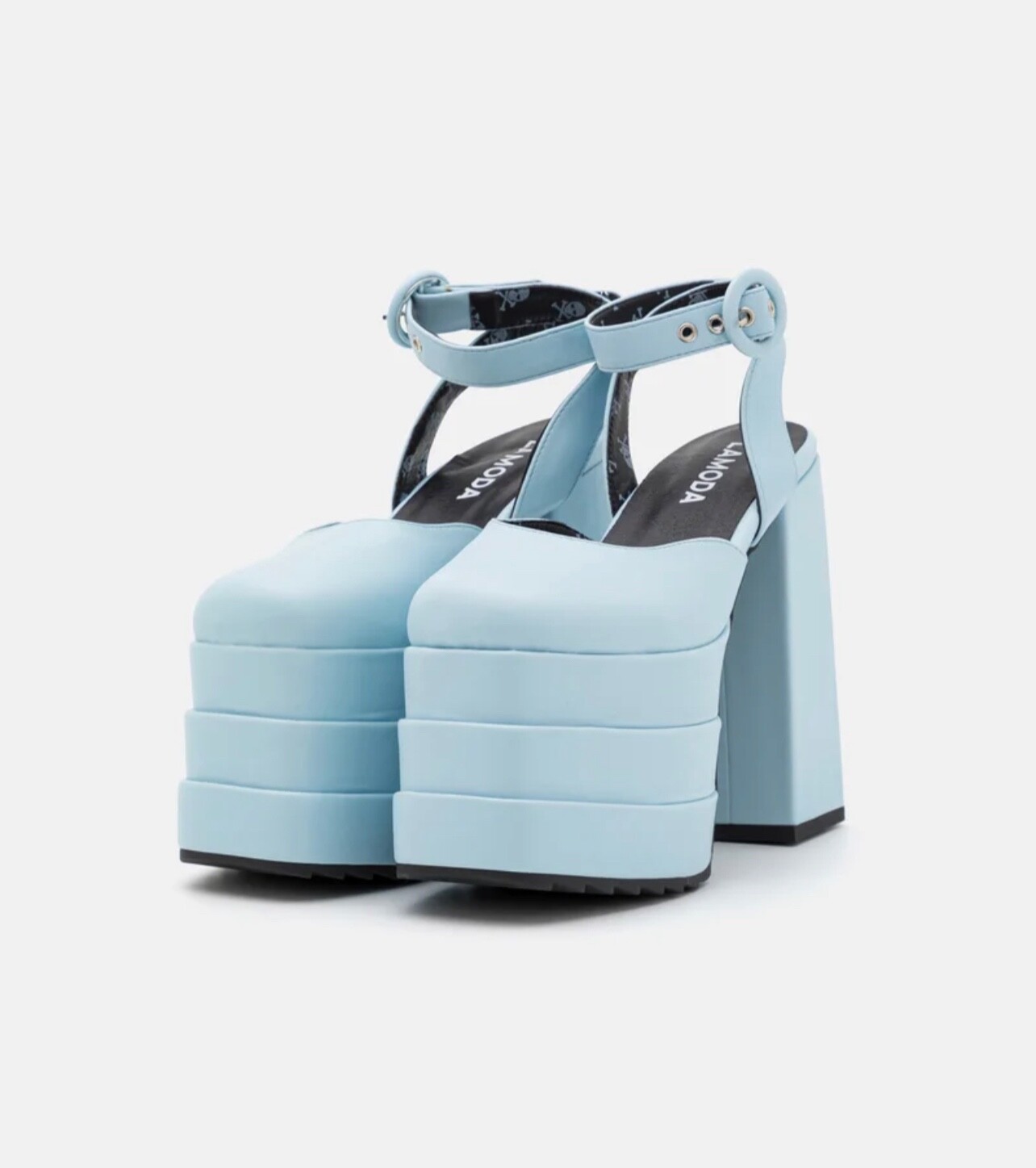 Lamoda Video Games Extreme Platform Heeled Shoes. Light Blue. Size 10 ...