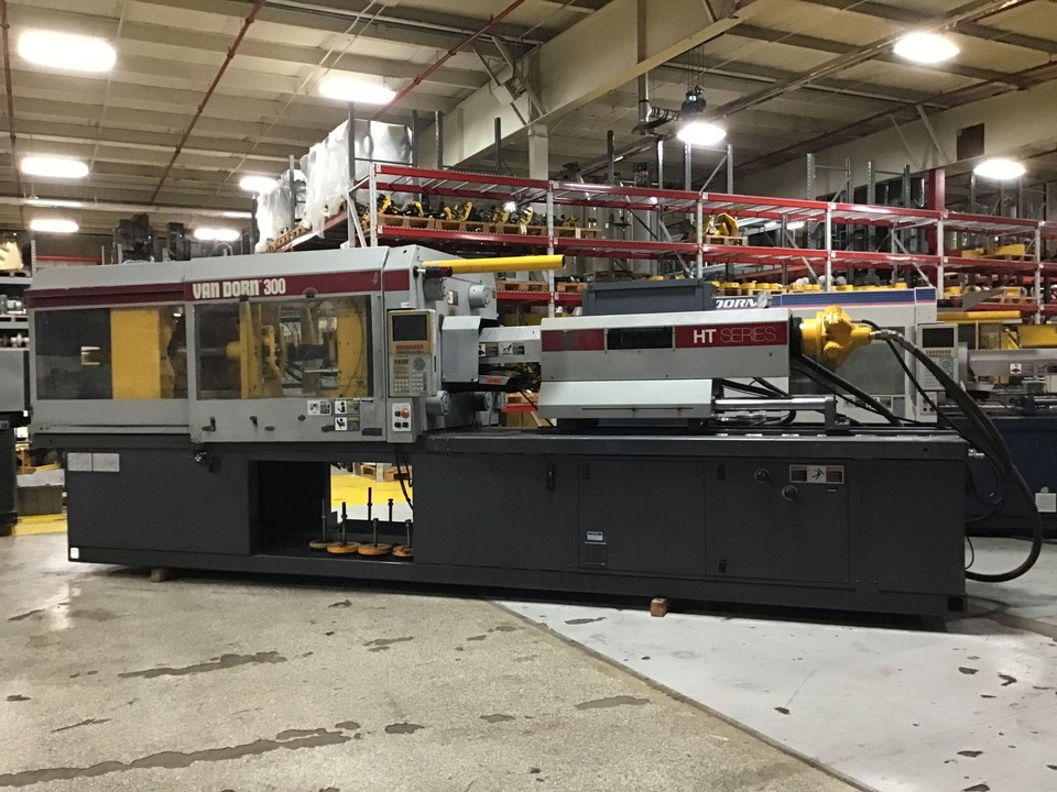 1998 Van Dorn 300HT-14 Plastic Injection Molding Machine 300 Ton 14 oz ...