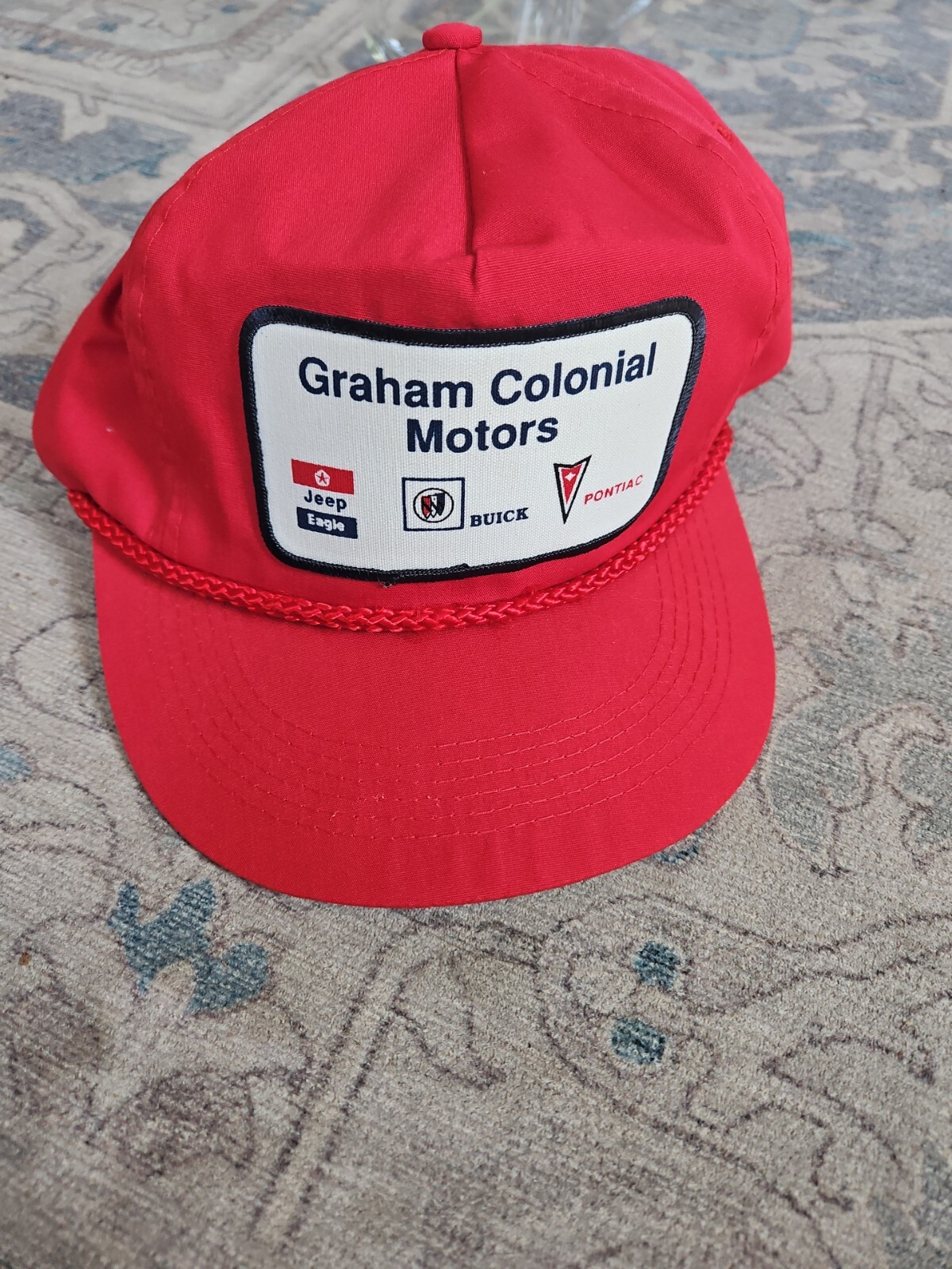 Vintage Red Snapback Hat Graham Colonial Motors | eBay