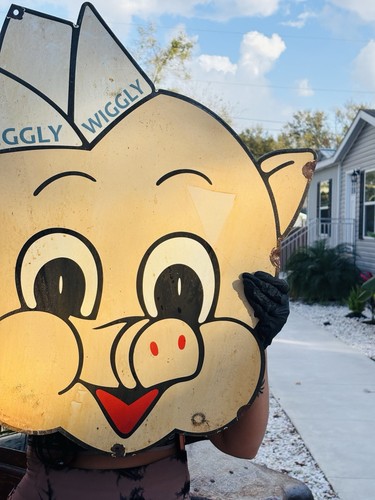 Porcelain Piggly Wiggly Advertising Sign 30 In | eBay