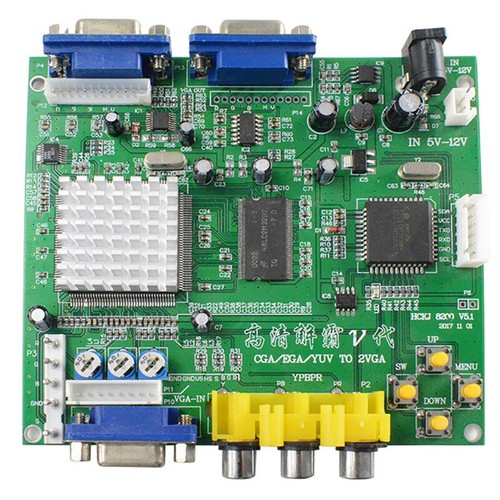 Dual Interface RGB CGA YUV to VGA Video Conversion Board HD Video ...