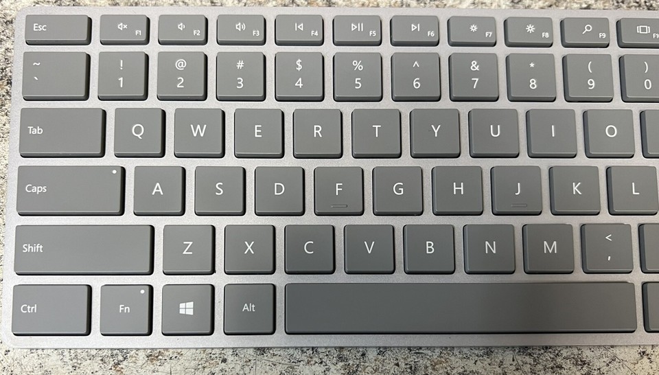 Microsoft Surface Slim Bluetooth Silver REPLACEMENT KEYBOARD KEYCAPS ...