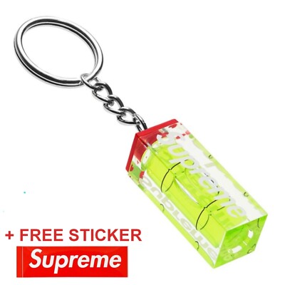 Supreme Level Keychain Box Logo - Neon Green + FREE STICKER! | eBay
