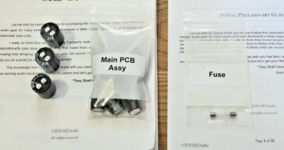 Adcom GFP-750 restoration recap service kit repair filter capacitor ...