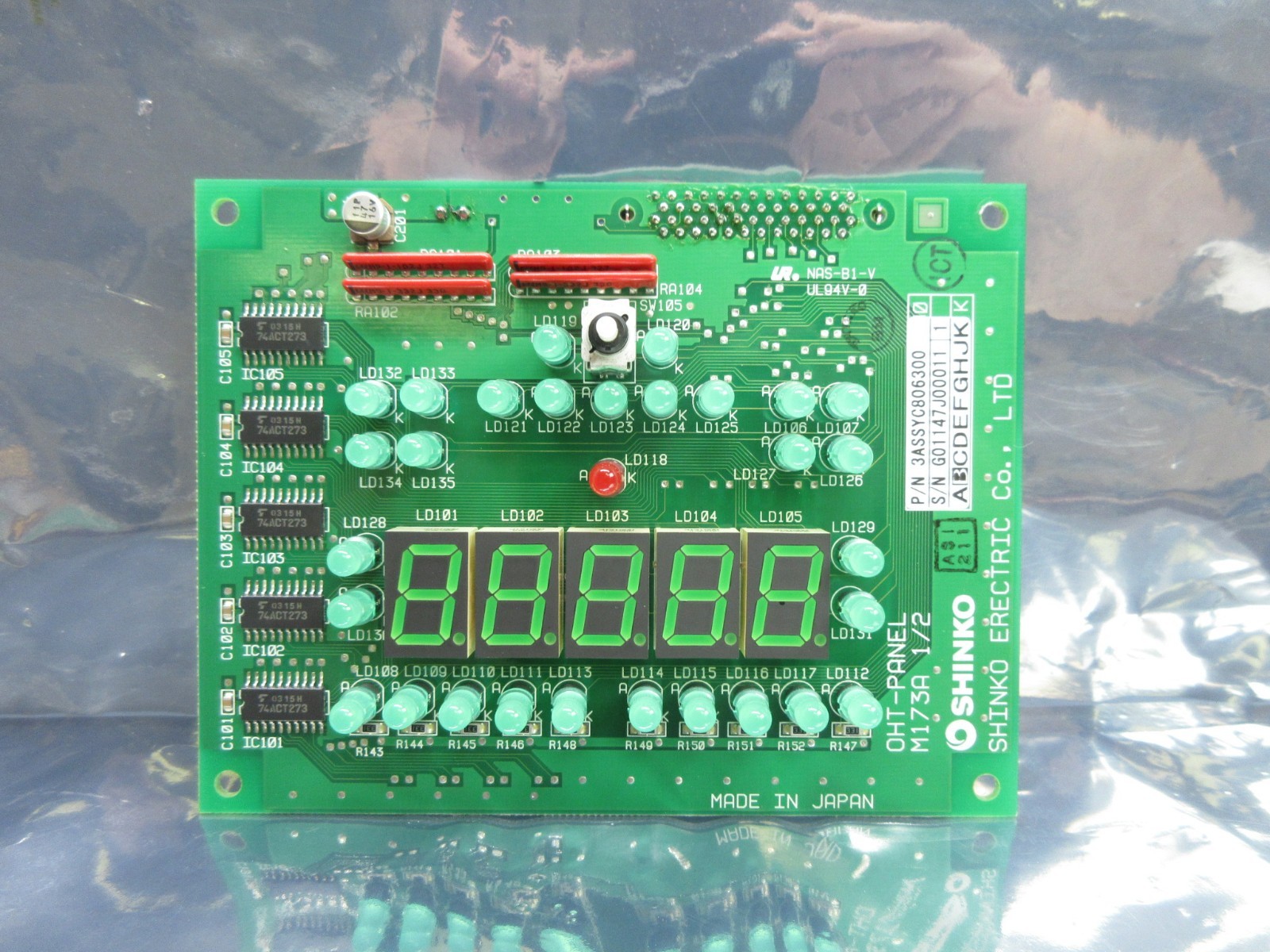 Shinko Electric 3ASSYC806300 OHT-Panel PCB OHT-PANEL 1/2 Asyst VHT5-1-1 ...