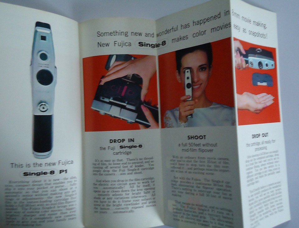 Fuji Fujica Single-8 P1 Electric Eye Movie Camera Vintage Folder ...
