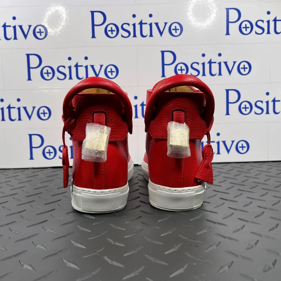 Buscemi Unisex 125mm Red/White Leather Sneakers US 8 EU 38 SAMPLE | eBay