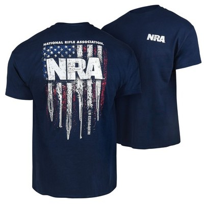 NRA Gun Stripes T-Shirt (L)- Navy Blue | eBay