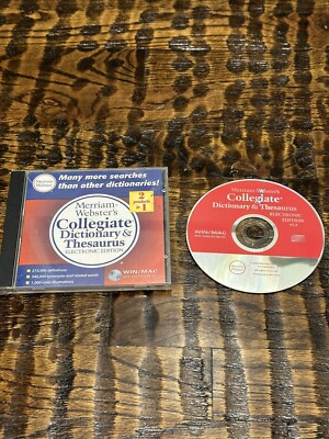 Merriam Webster Collegiate Dictionary & Thesaurus Electronic Edition ...