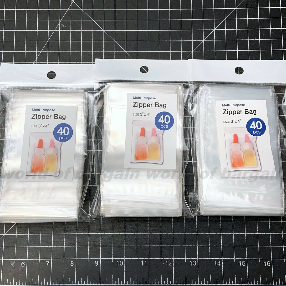 120 Recloseable Bags 3x4 inch Clear Poly Resealable Plastic Zipper Bag ...