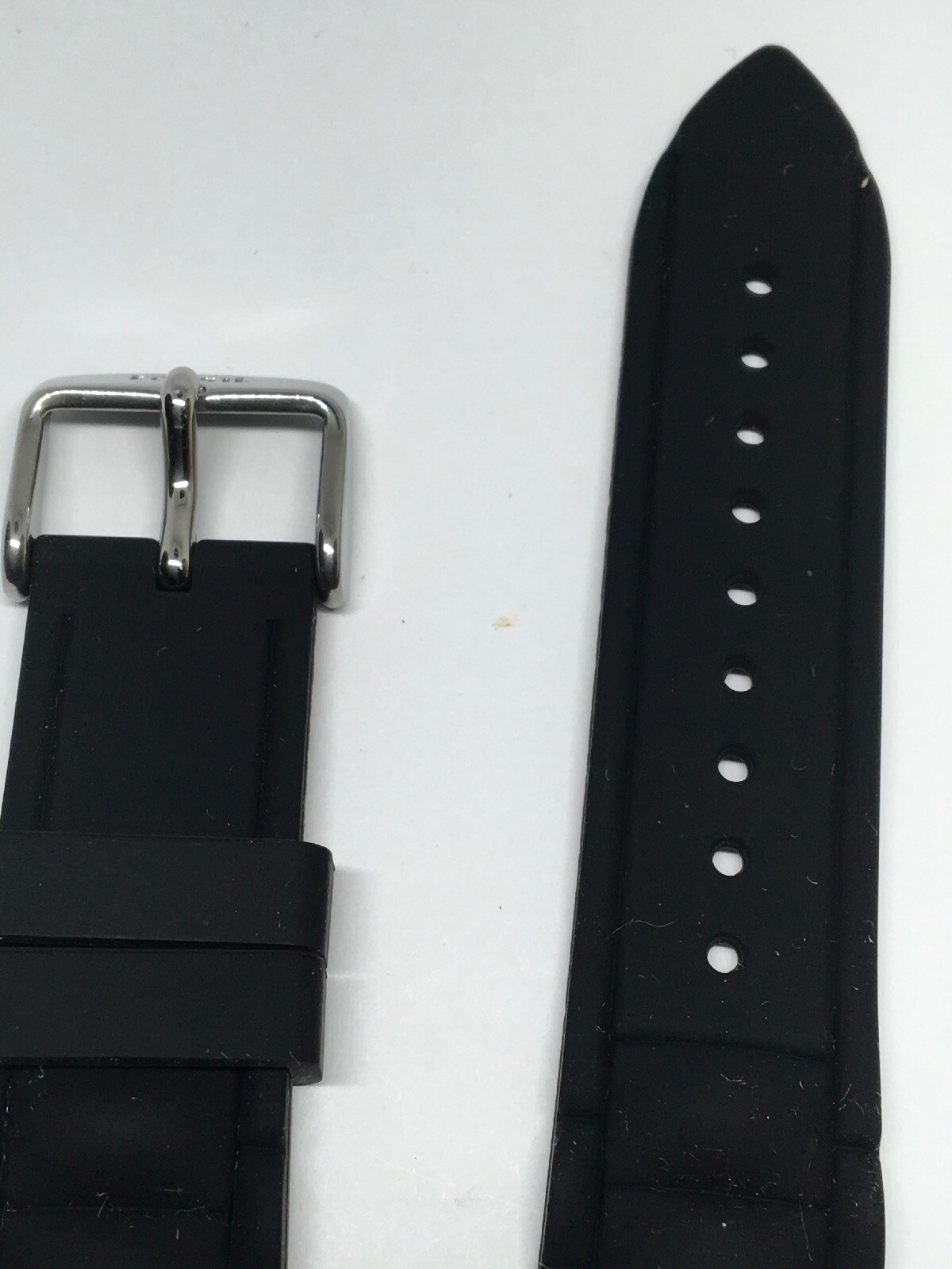 Authentic Fossil Watch Full Band 2piece Strap Rubber Pins Black V356 | eBay