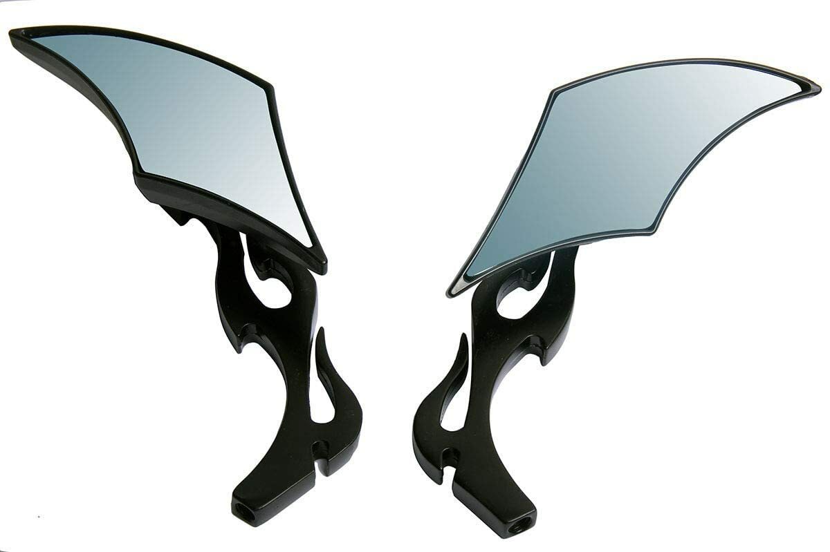 MotorToGo Small Black Diamond Rear View Mirrors for Victory Vegas ...