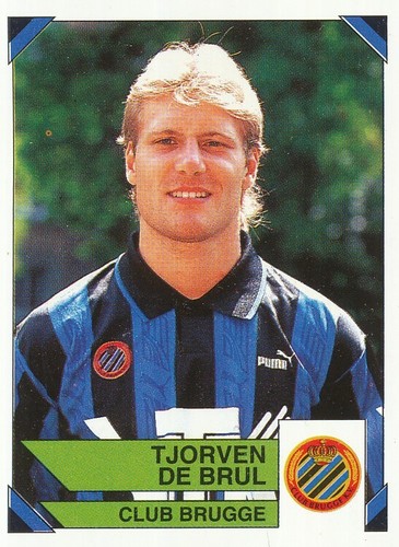 114 TJORVEN DE BRUL # BELGIQUE CLUB BRUGGE - STICKER FOOTBALL 95 PANINI ...